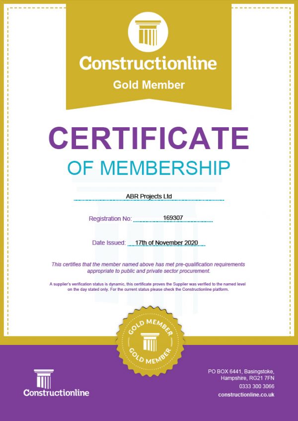 Constructionline Gold Membership – ABR Projects Ltd